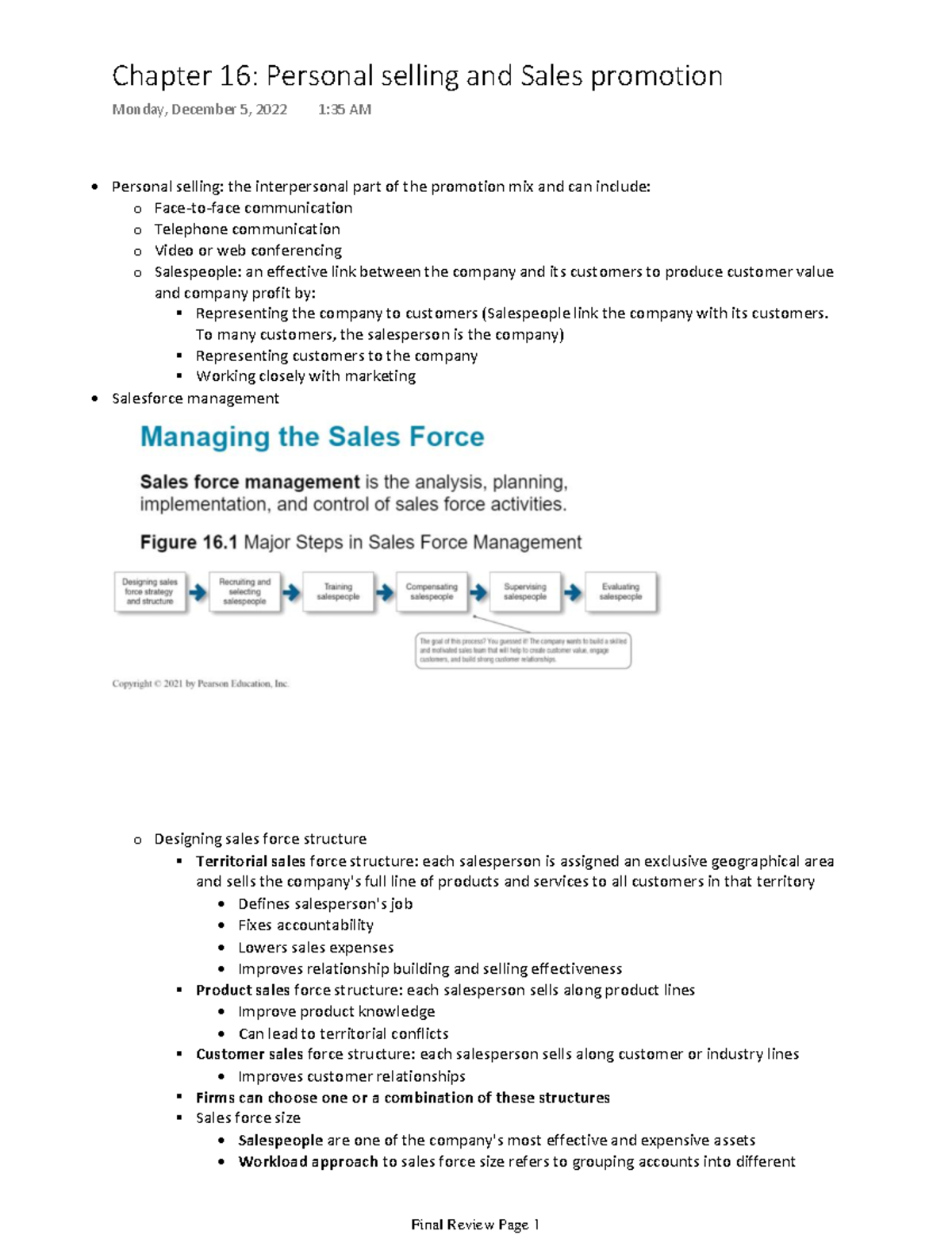 Chapter 16 Personal selling and Sales promotion - Personal selling: the ...