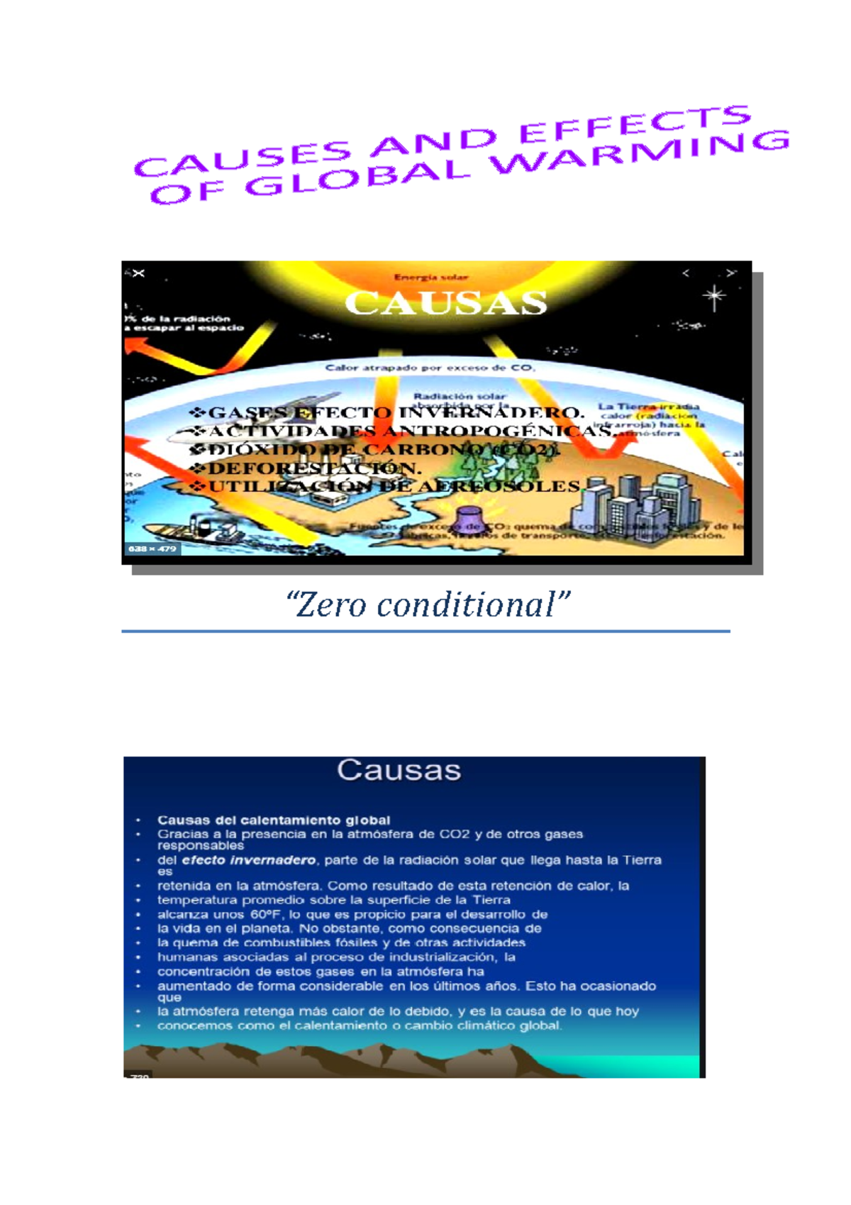 Global Warming - nose - “Zero conditional” Among the multiple ...