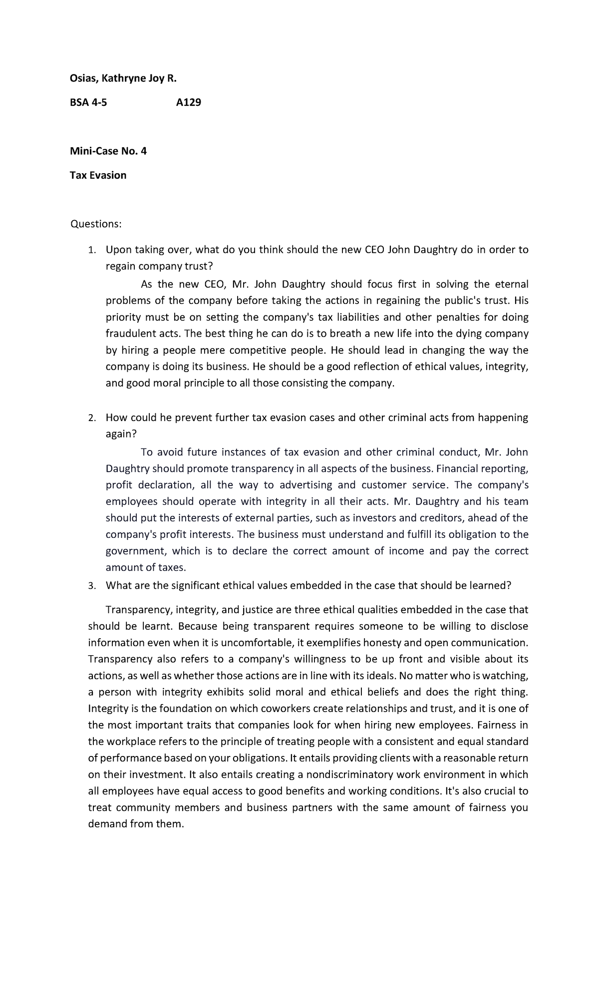 Mini Case- Tax Evasion - Osias, Kathryne Joy R. BSA 4-5 A Mini-Case No ...