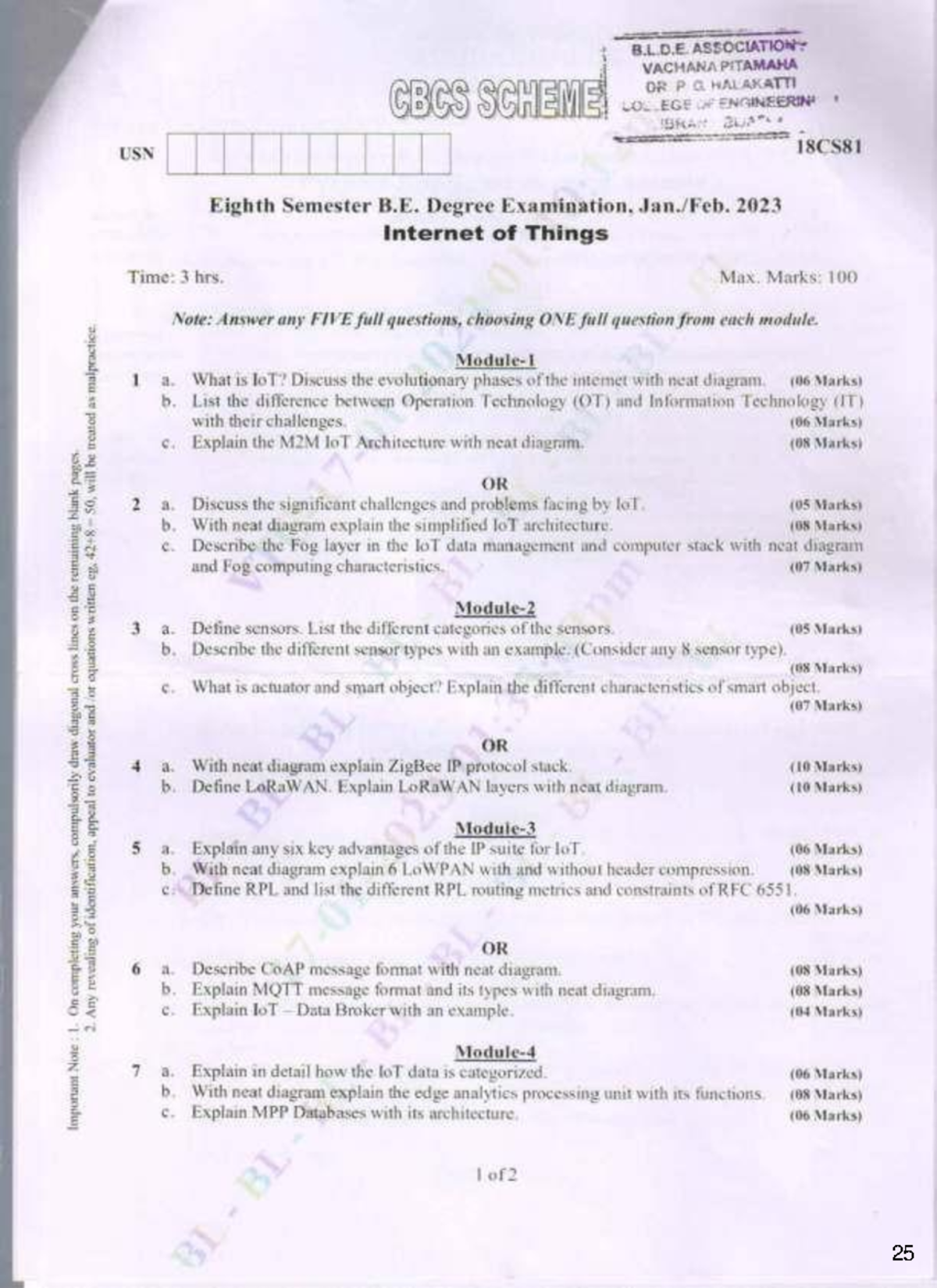 Feb-2023 - good - internet of things - Studocu