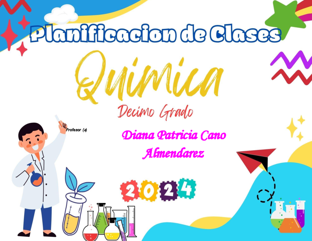 Jornalizacion química 2024 - Profesor (a) Diana Patricia Cano ...