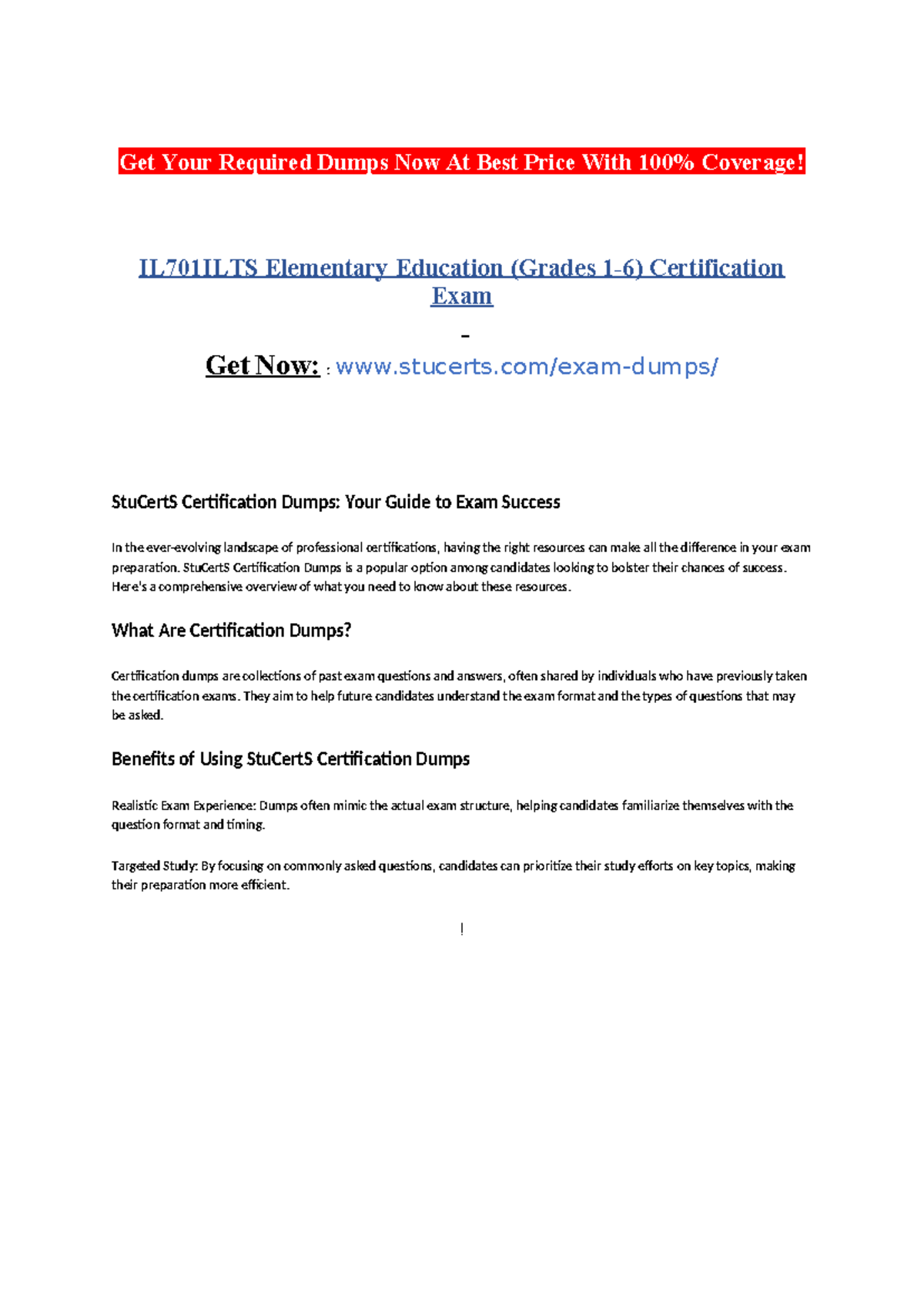 IL701ILTS Elementary Education (Grades 1-6) Certification Exam - Get ...