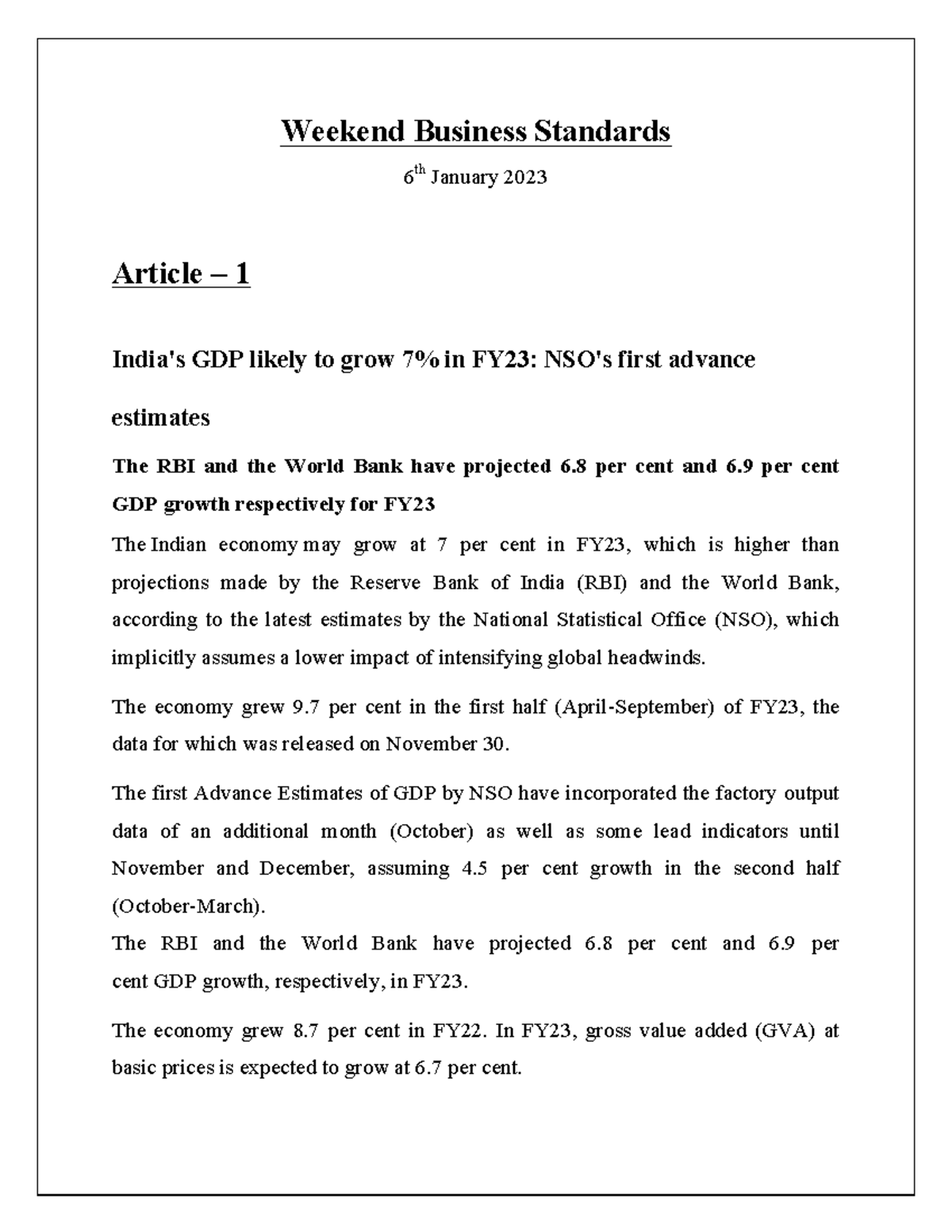 6th Jan., 2023-Weekend Business Standards - Weekend Business Standards ...