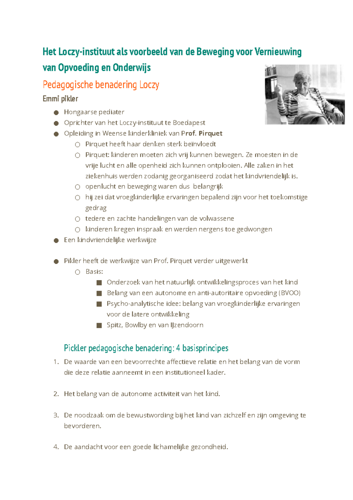 Het Loczy-instituut als voorbeeld van de Beweging voor Vernieuwing van ...