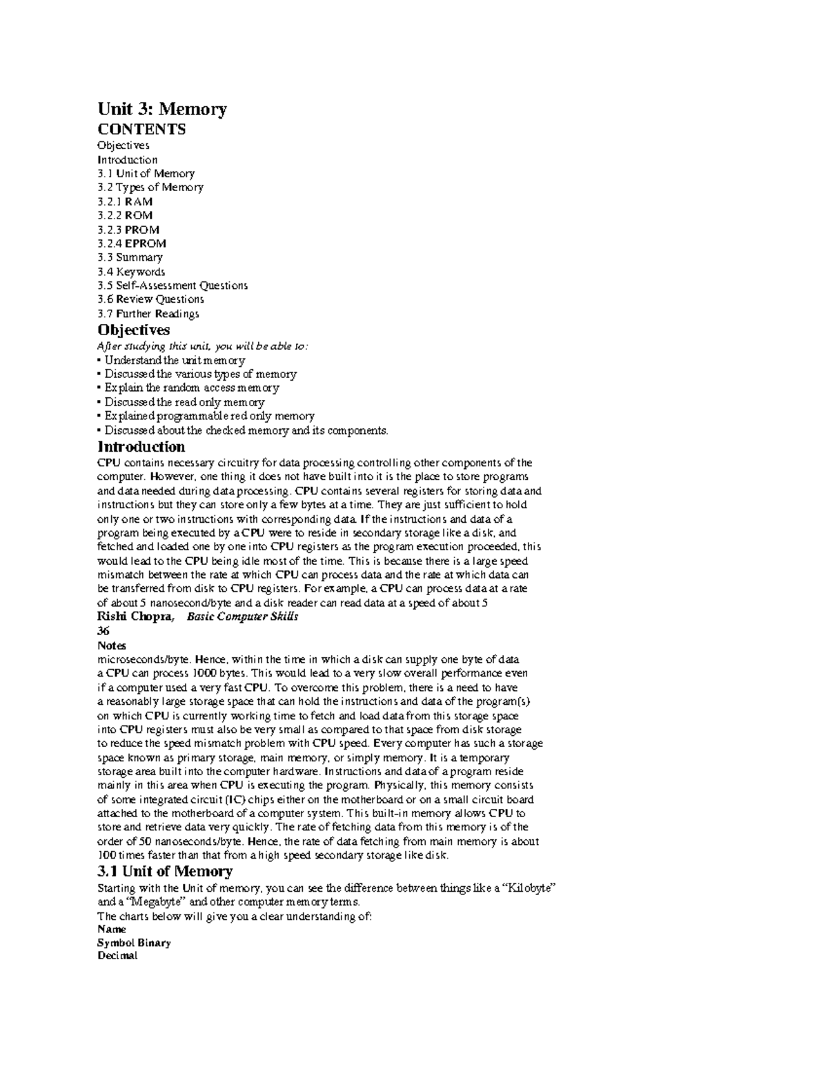 Unit 3 CFOA - These notes are helpful for BCA students who are ...