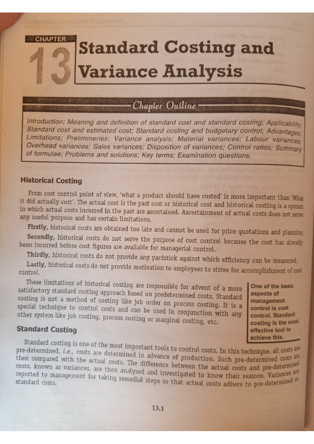 Variance analysis - Management Accounting - Studocu