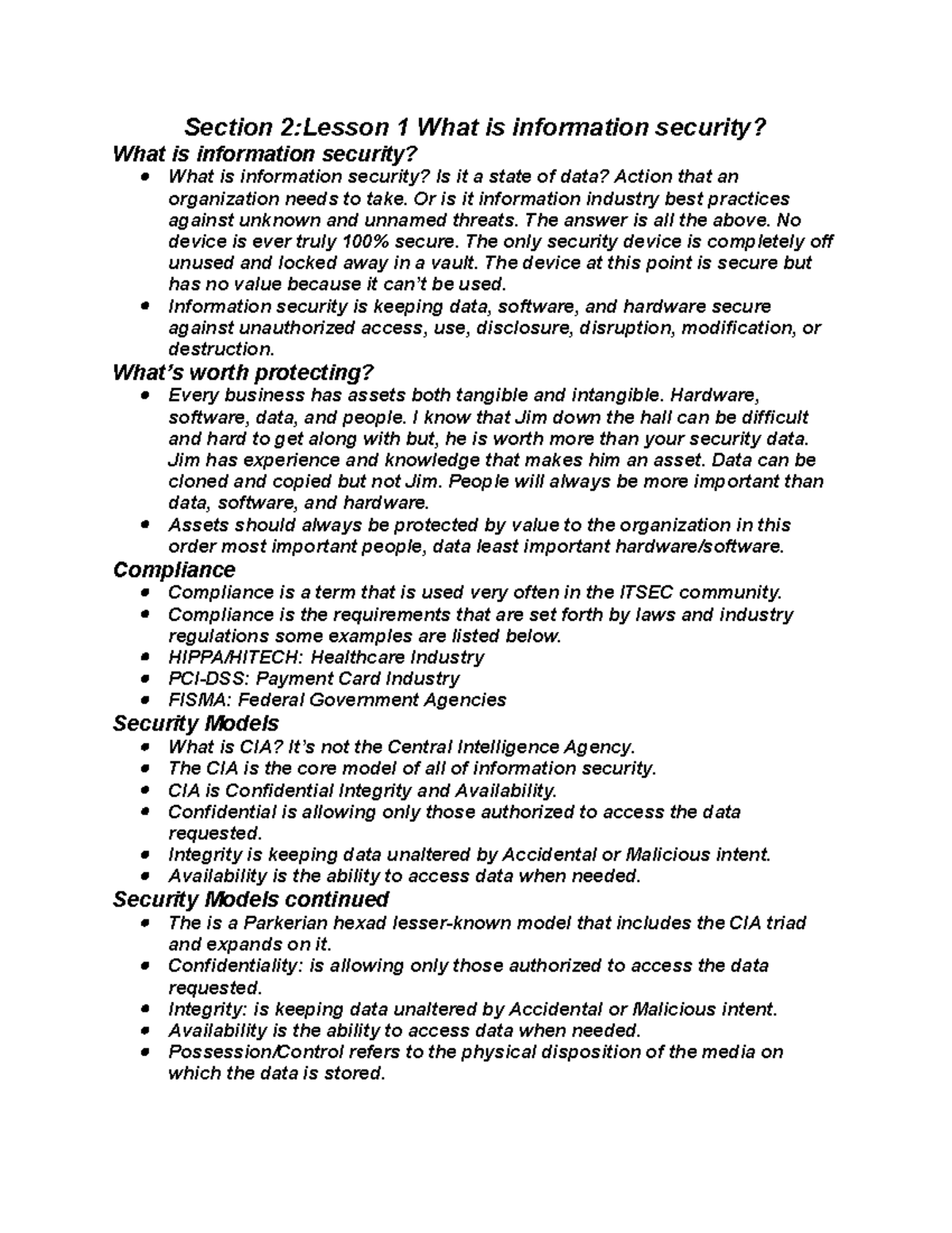 Section 2 (Key concepts, Identification, and Authirization) - Section 2 ...