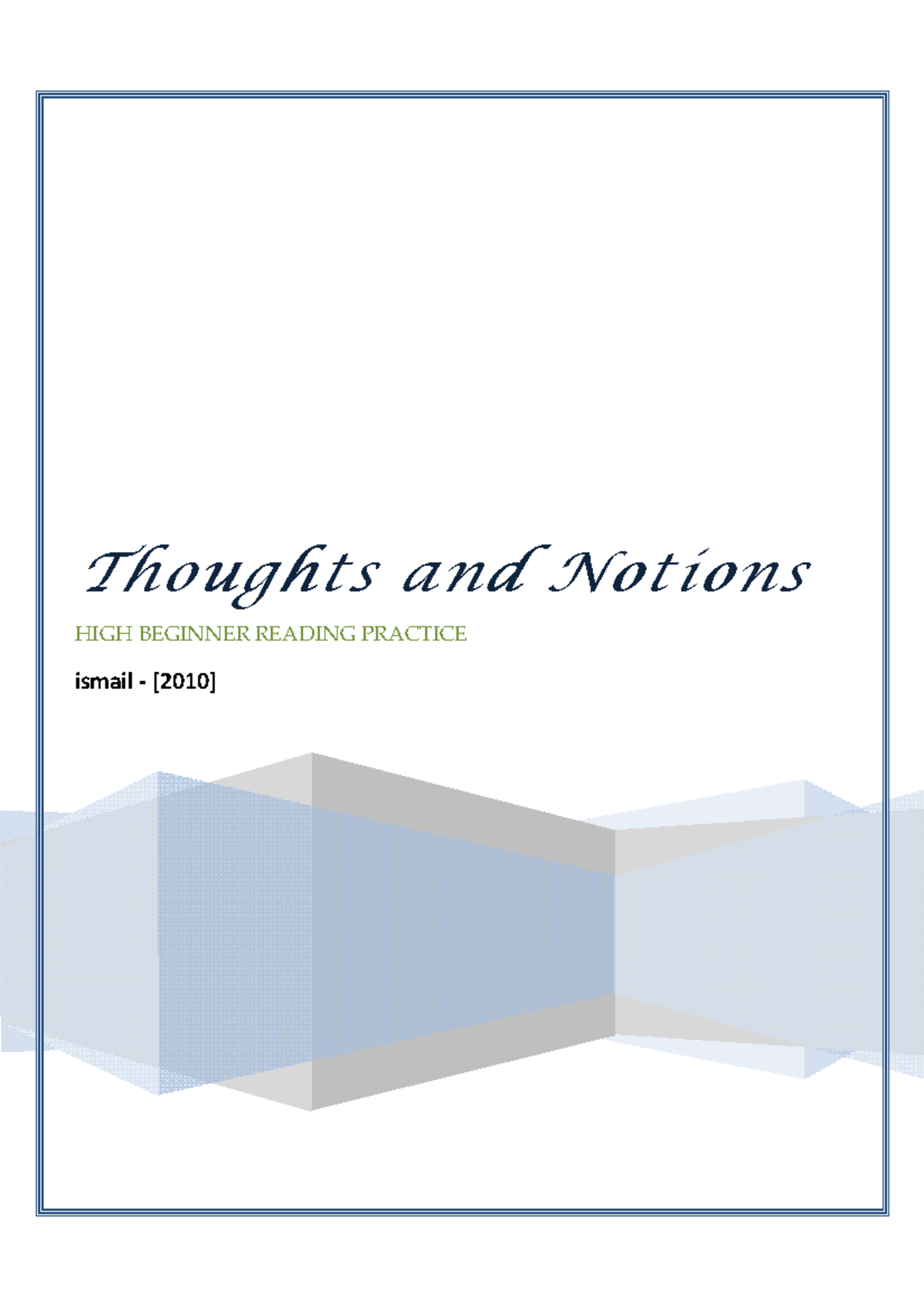 Thoughts and Notions - Thoughts and NotionsThoughts and NotionsThoughts and NotionsThoughts and ...