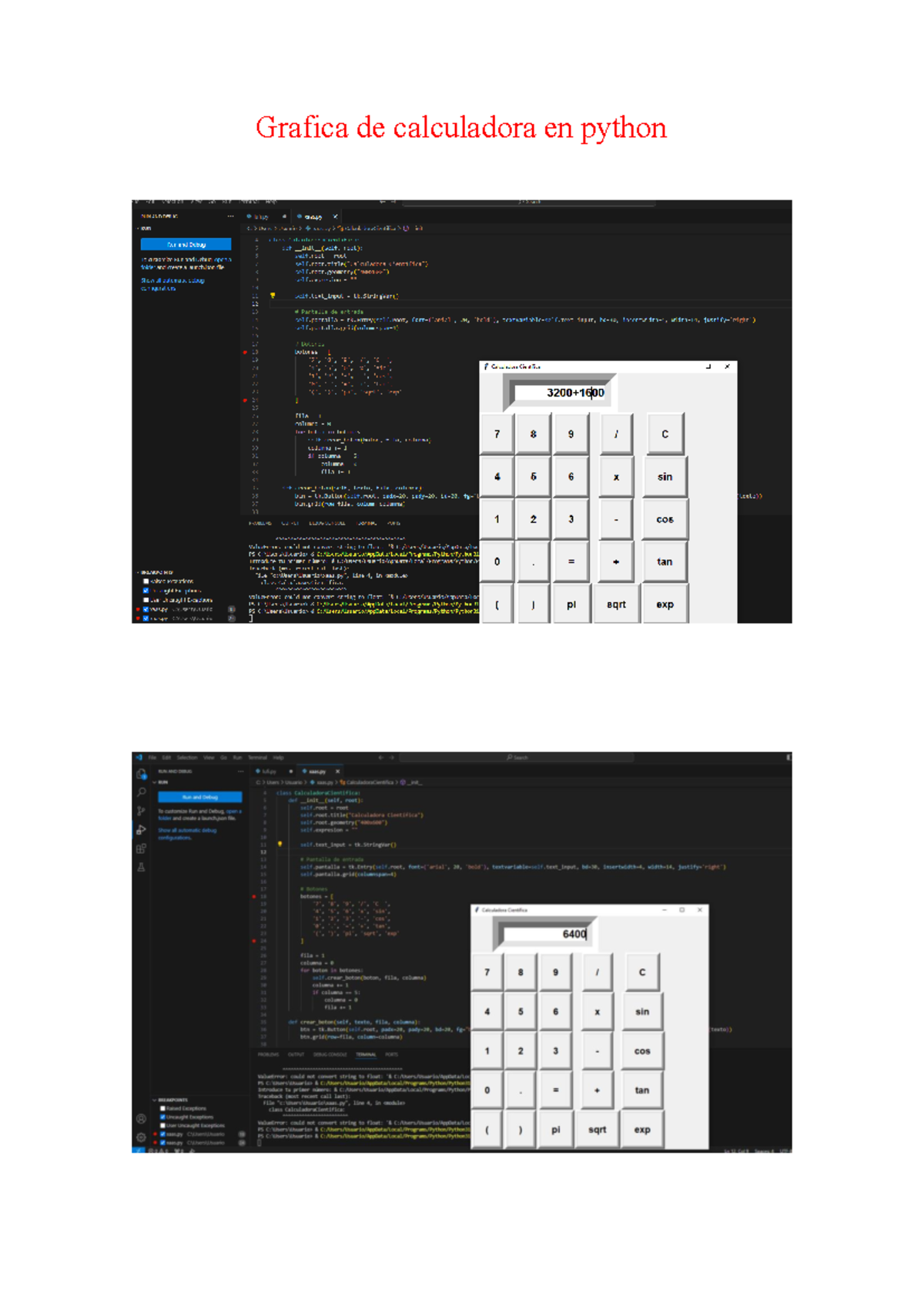 Tarea 1 calculadora grafica - Grafica de calculadora en python RUN AND ...