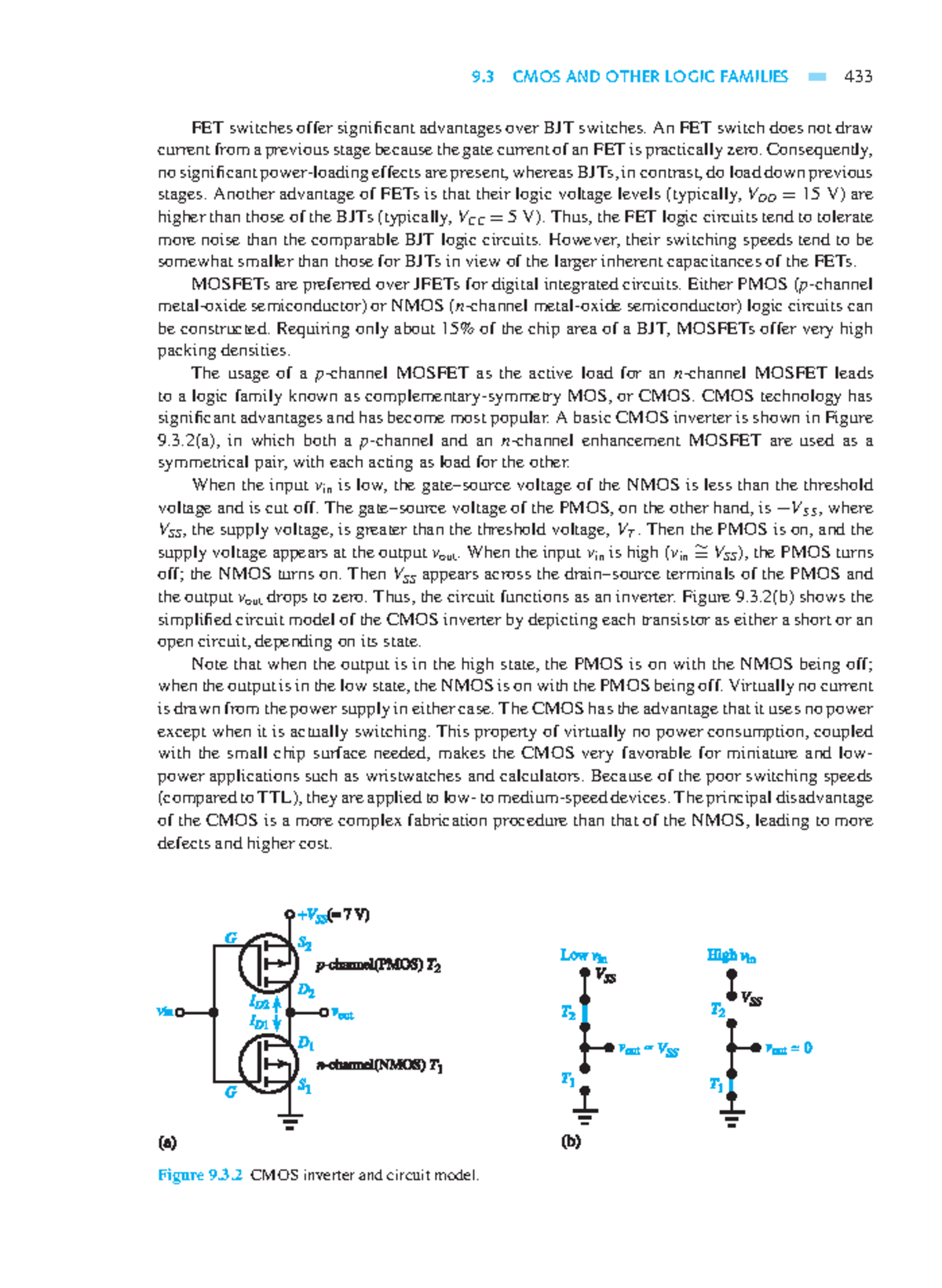 Electrical IMP Notes-44 - 9 CMOS AND OTHER LOGIC FAMILIES 433 FET ...