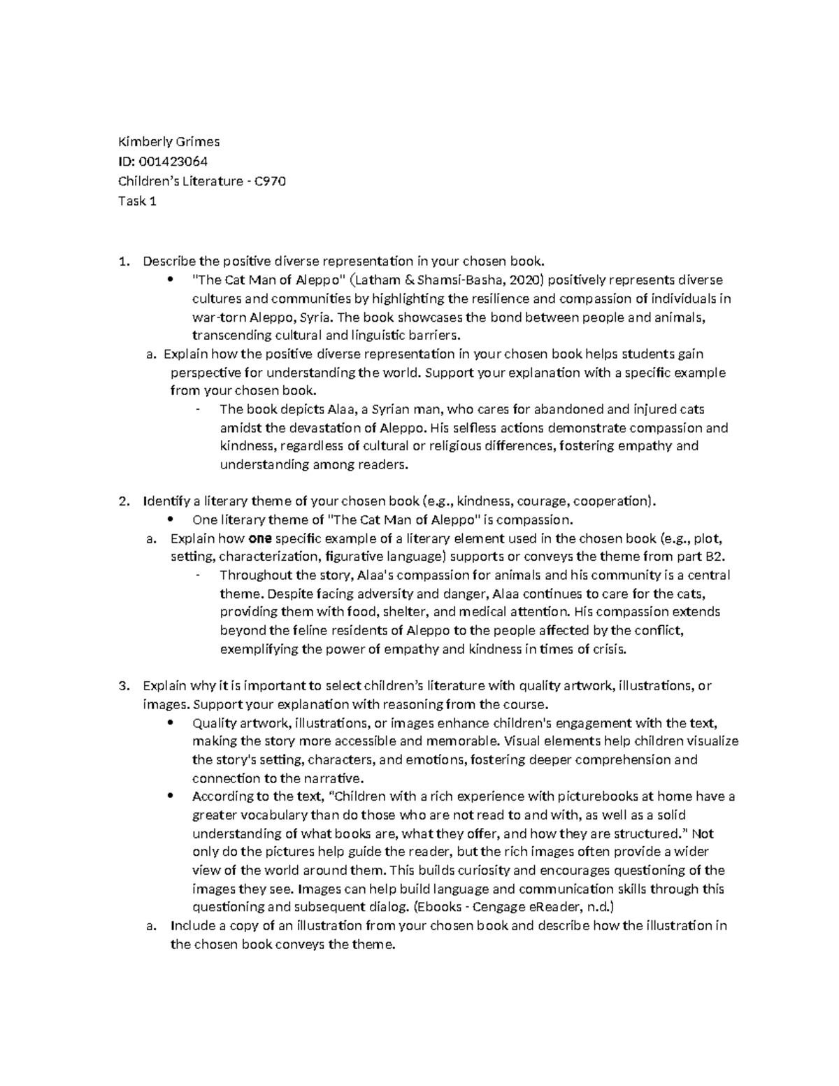 K Grimes Task 1 - Task 1 Lesson Plan - Kimberly Grimes ID: 001423064 ...