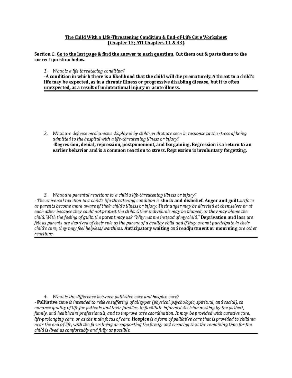 The Child With a Life-Threatening Condition & End-of-Life Care ...