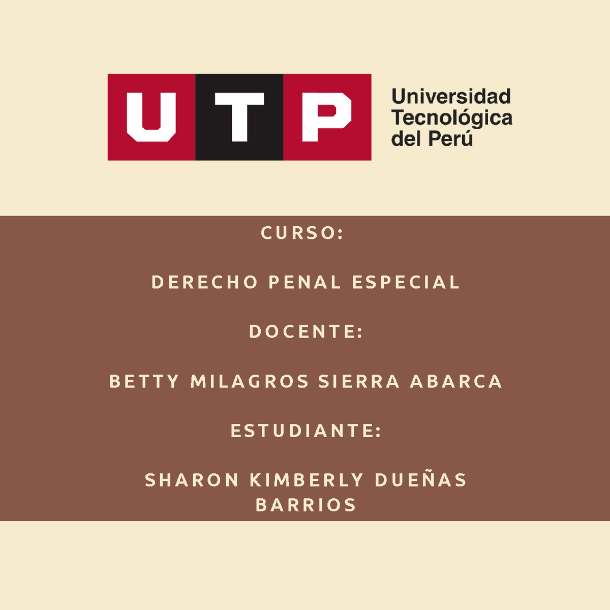 D. Penal especial S - C U R S O : D E R E C H O P E N A L E S P E C I A L D O C E N T E : B E T ...