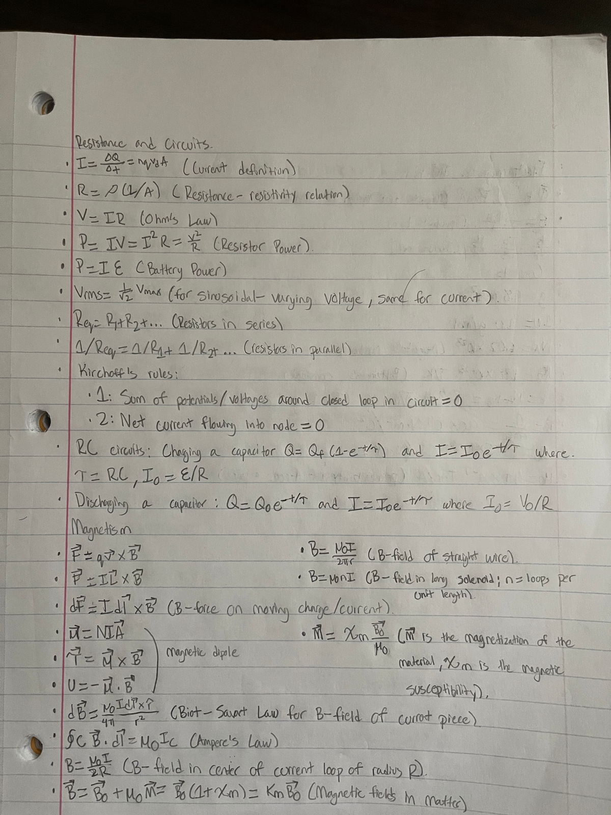 IMG 2074 - Very Useful Physics 2 Equations Part 3 - PHYS 1222 - Studocu