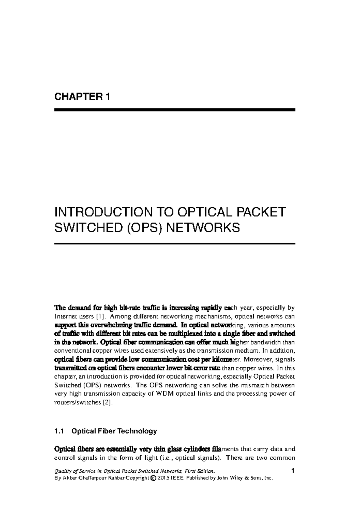 Quality of Service in Optical Packet Switched Networks-Wiley(2015 )-57-62 - CHAPTER 1 ...