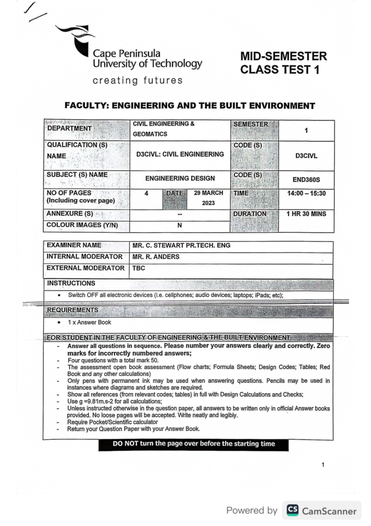 2023 END360S MID- Semester Class TEST 1 - Studocu