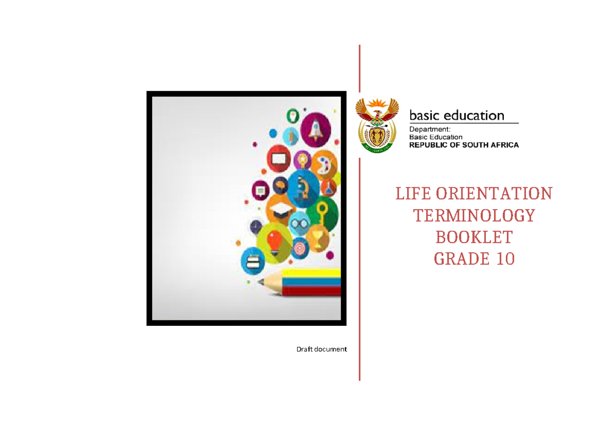 Concepts Booklet GR 10 - Past papers - Draft document LIFE ORIENTATION ...
