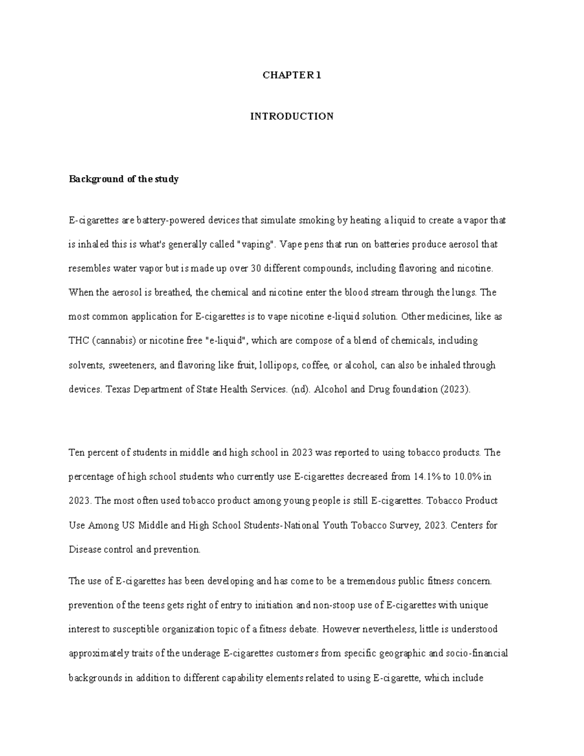 Pr1-chapter-1 - Additional notes. - CHAPTER 1 INTRODUCTION Background ...