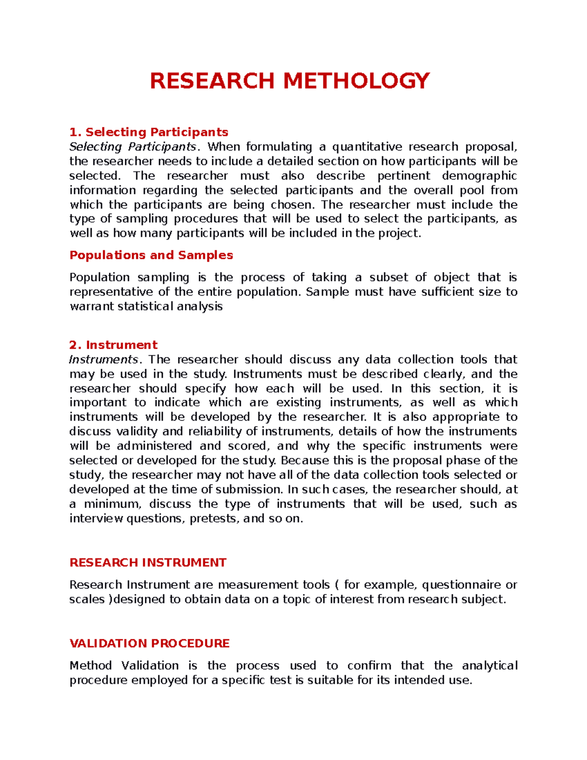 Research Methology - MROOMS GUIDE - Research in Daily Life 2 - Studocu