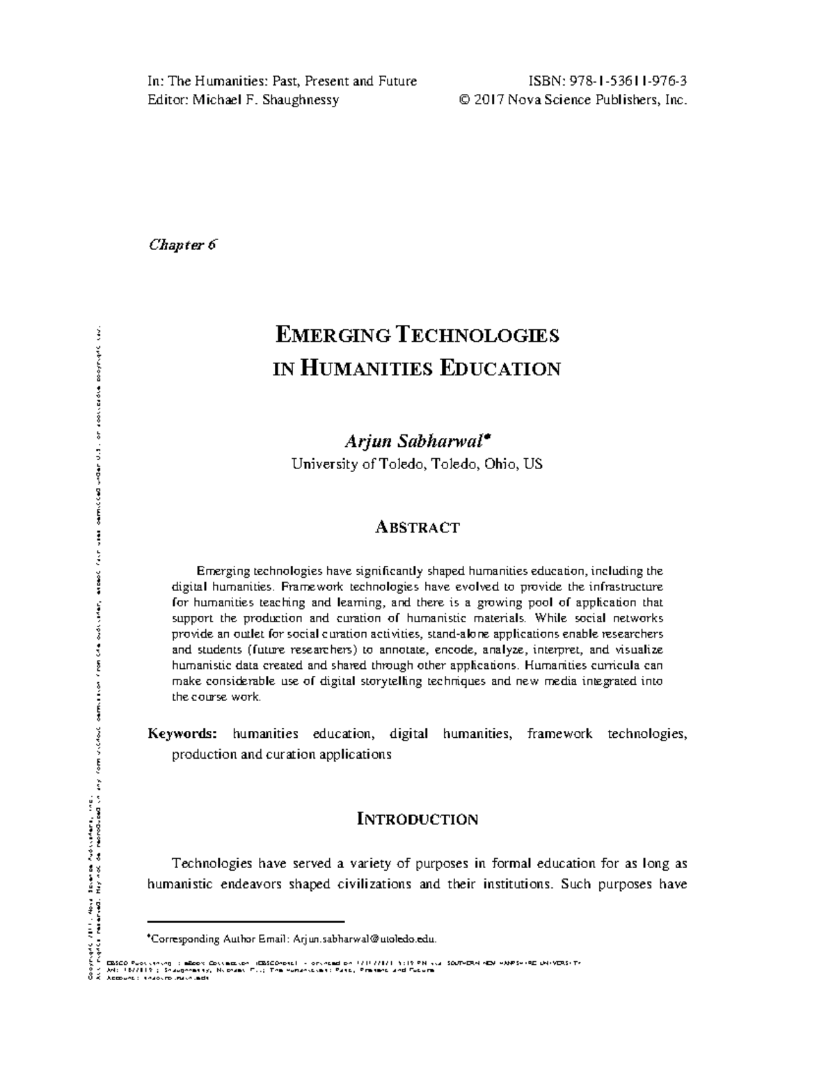 Abstract The Humanities Past Pres - In: The Humanities: Past, Present ...