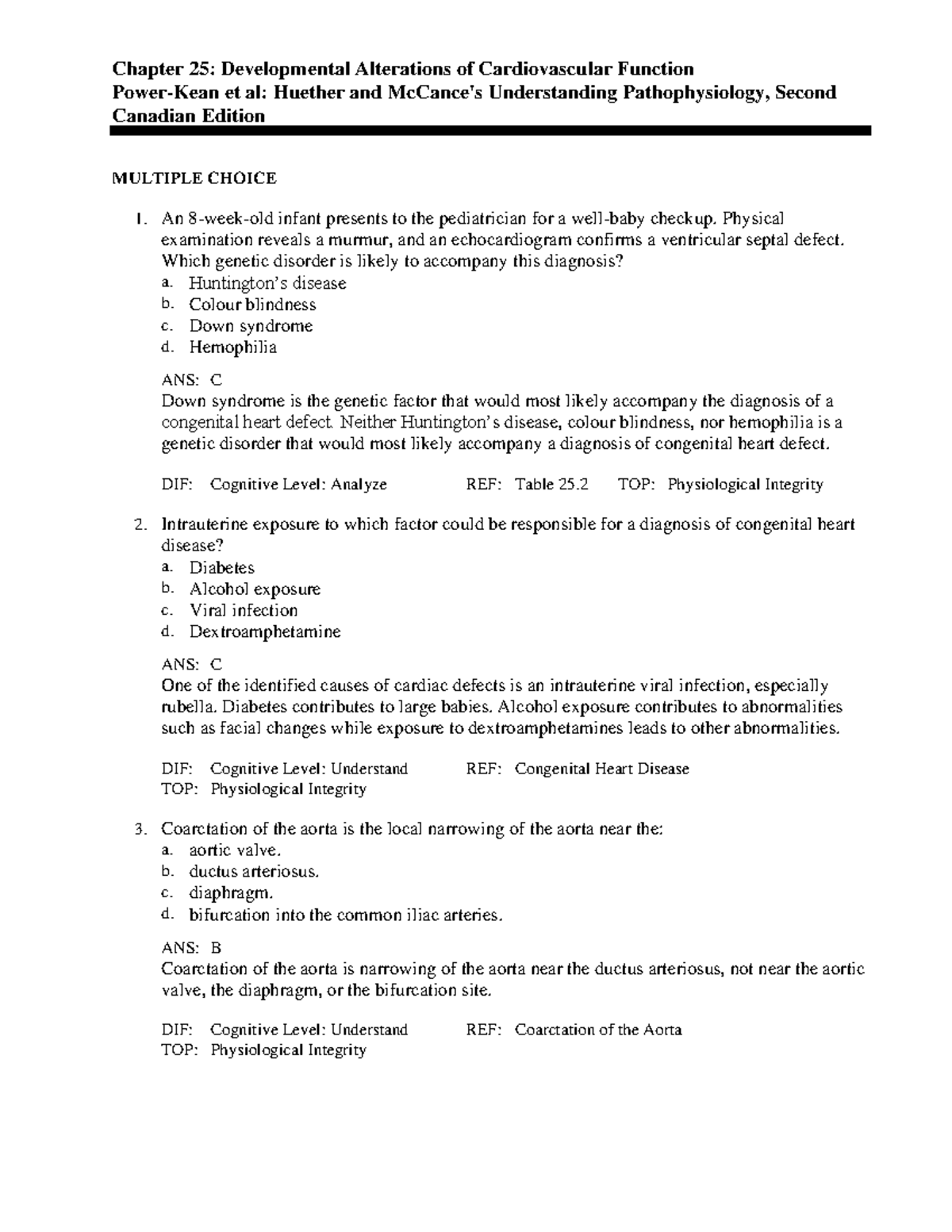 Chapter 25: patho - Chapter 25: Developmental Alterations of ...