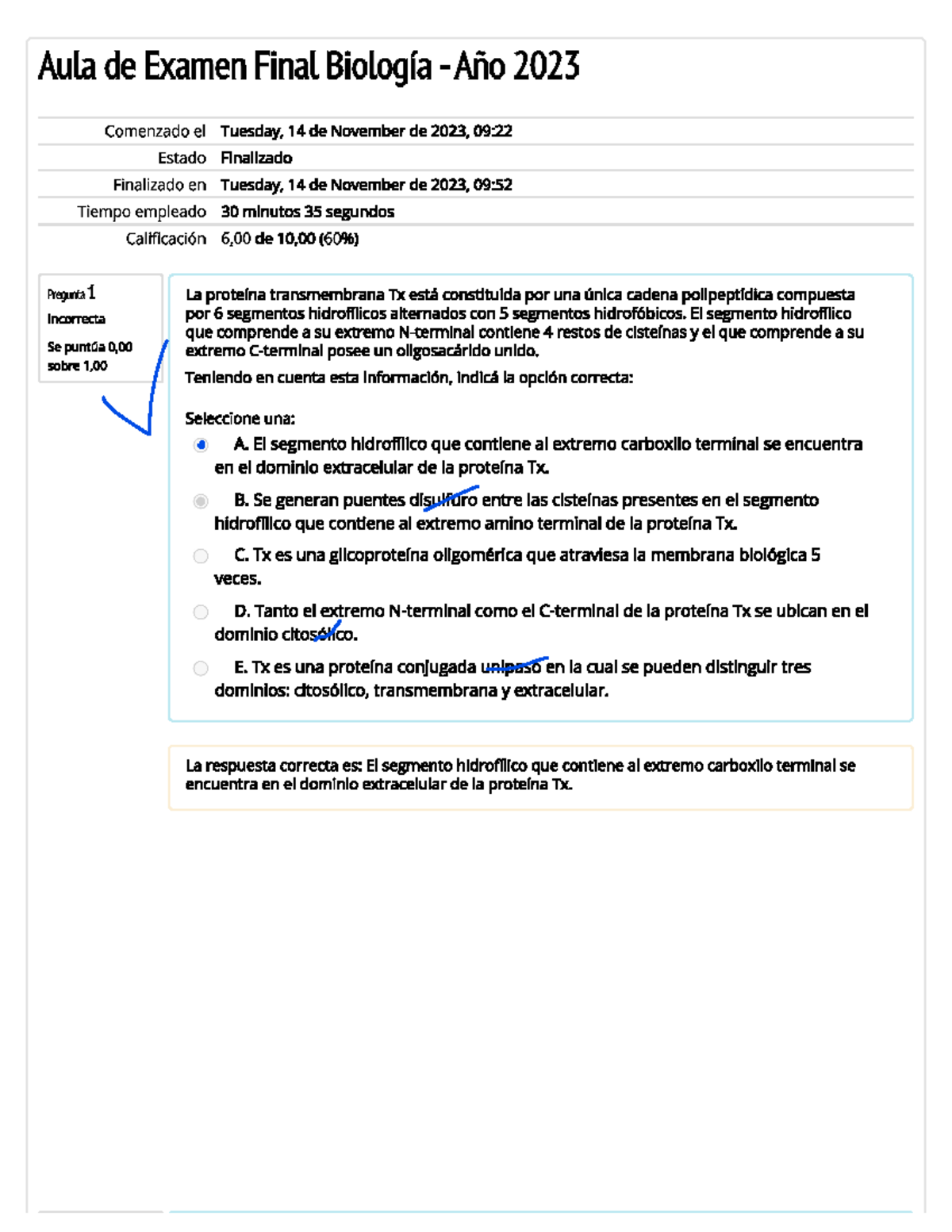 Final 14-11-23 - Aula de Examen Final Biología Año 2023 Comenzado el ...