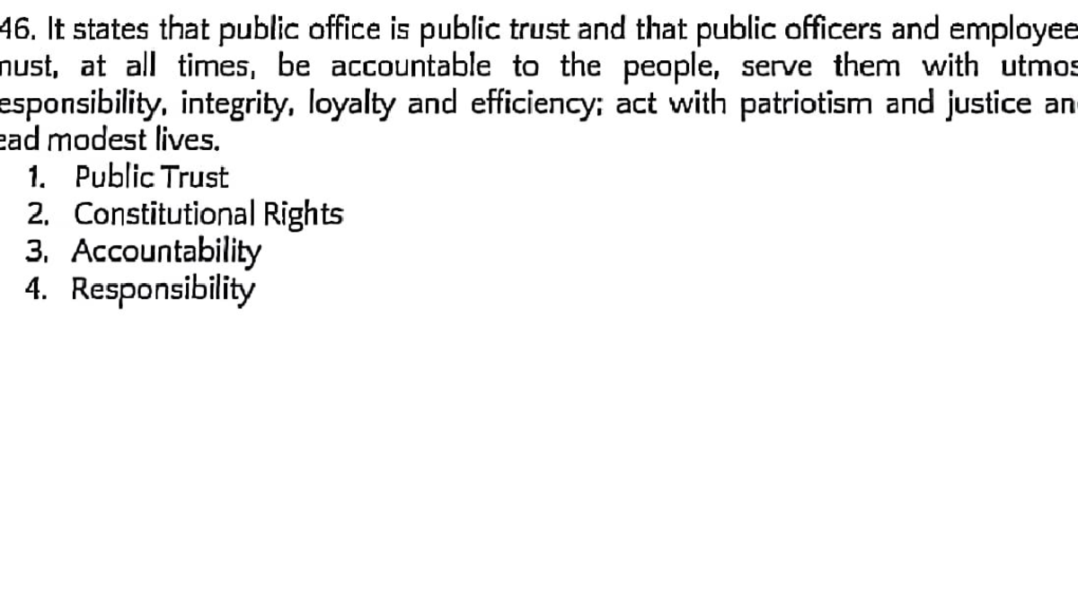 ACC739 1 - Xnjdd - 46. It states that public office is public trust and ...