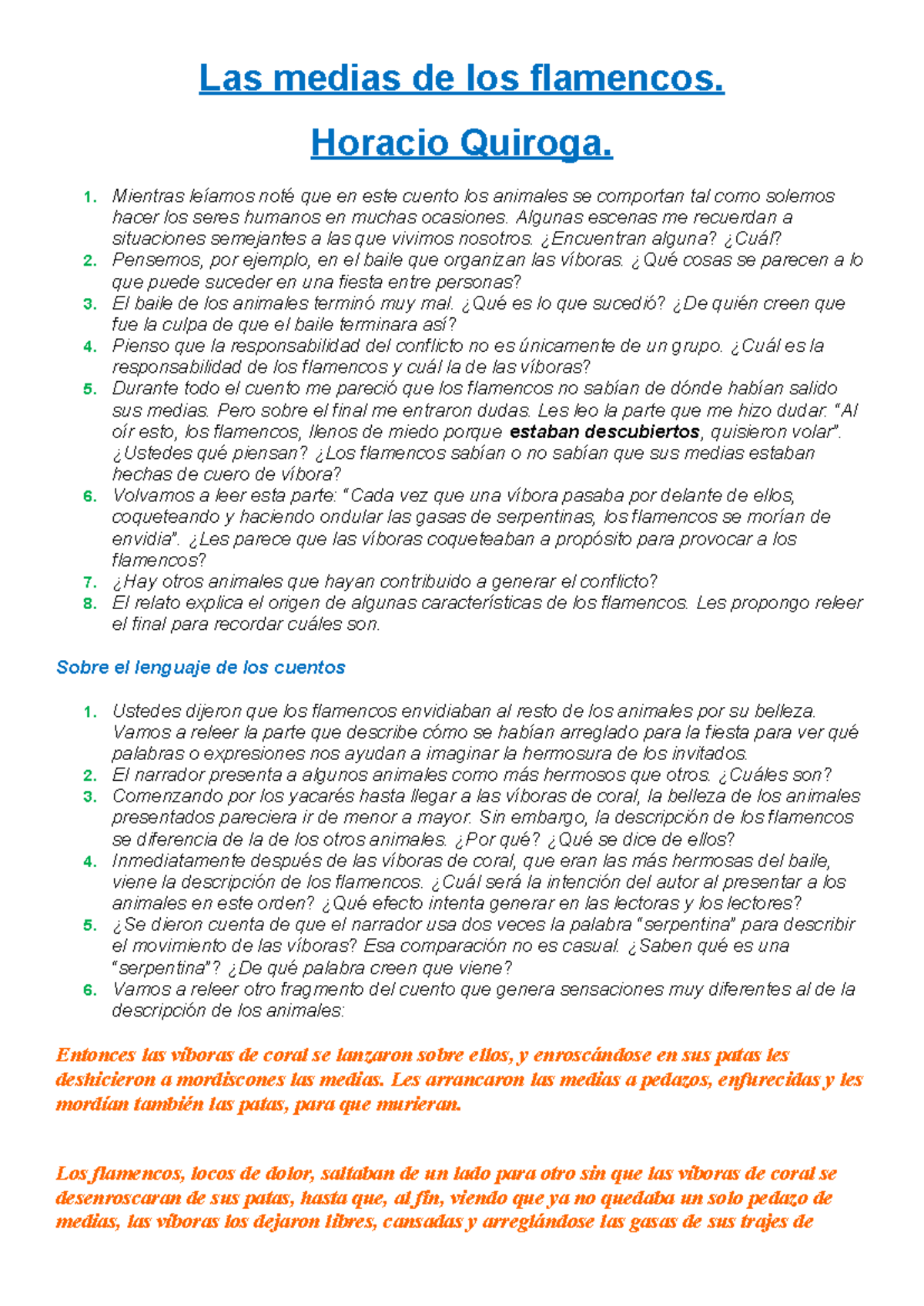 LAS Medias DE LOS Flamnecos - Actividades - Las medias de los flamencos ...