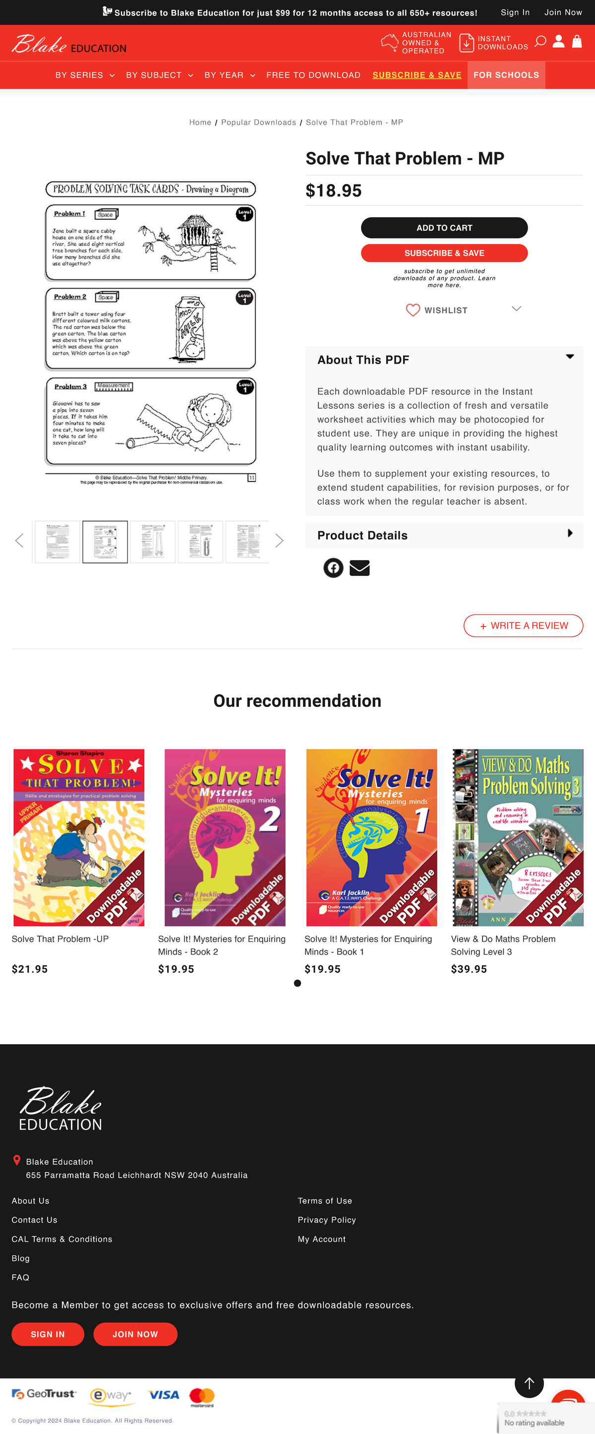 Solve That Problem - MP - Blake Education - TRUSTED RESOURCES FOR ...