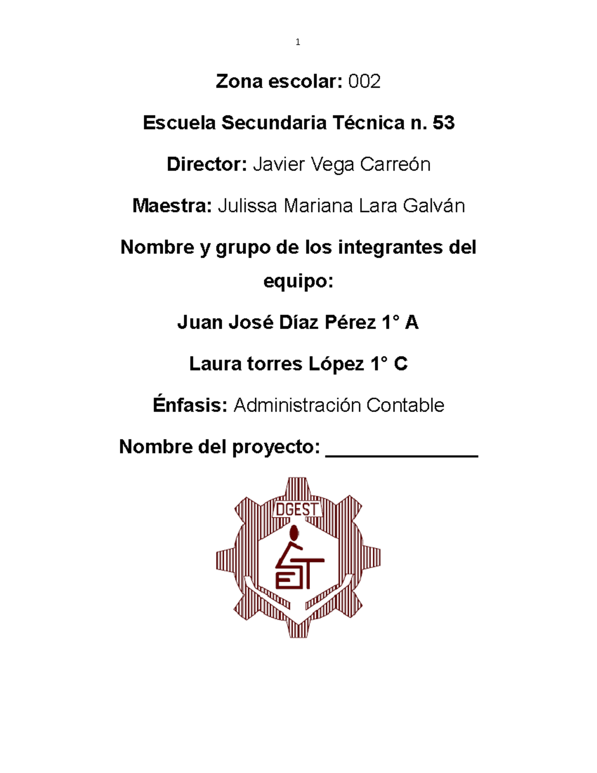 Proyecto productivo. pdf - Zona escolar: 002 Escuela Secundaria Técnica ...