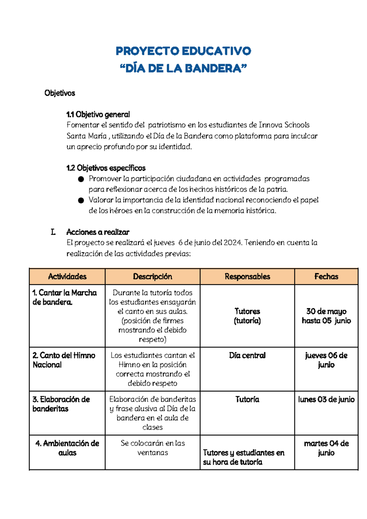 Proyecto DÍA DE LA Bandera 2024 - PROYECTO EDUCATIVO “DÍA DE LA BANDERA ...