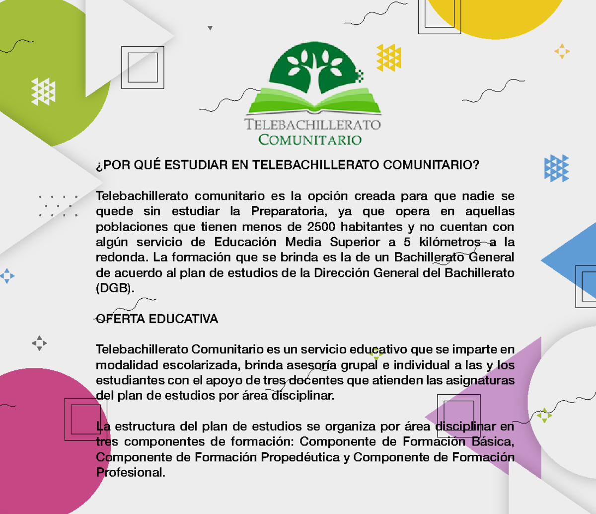 Telebachillerato 2 - Fechas - ¿POR QUÉ ESTUDIAR EN TELEBACHILLERATO ...