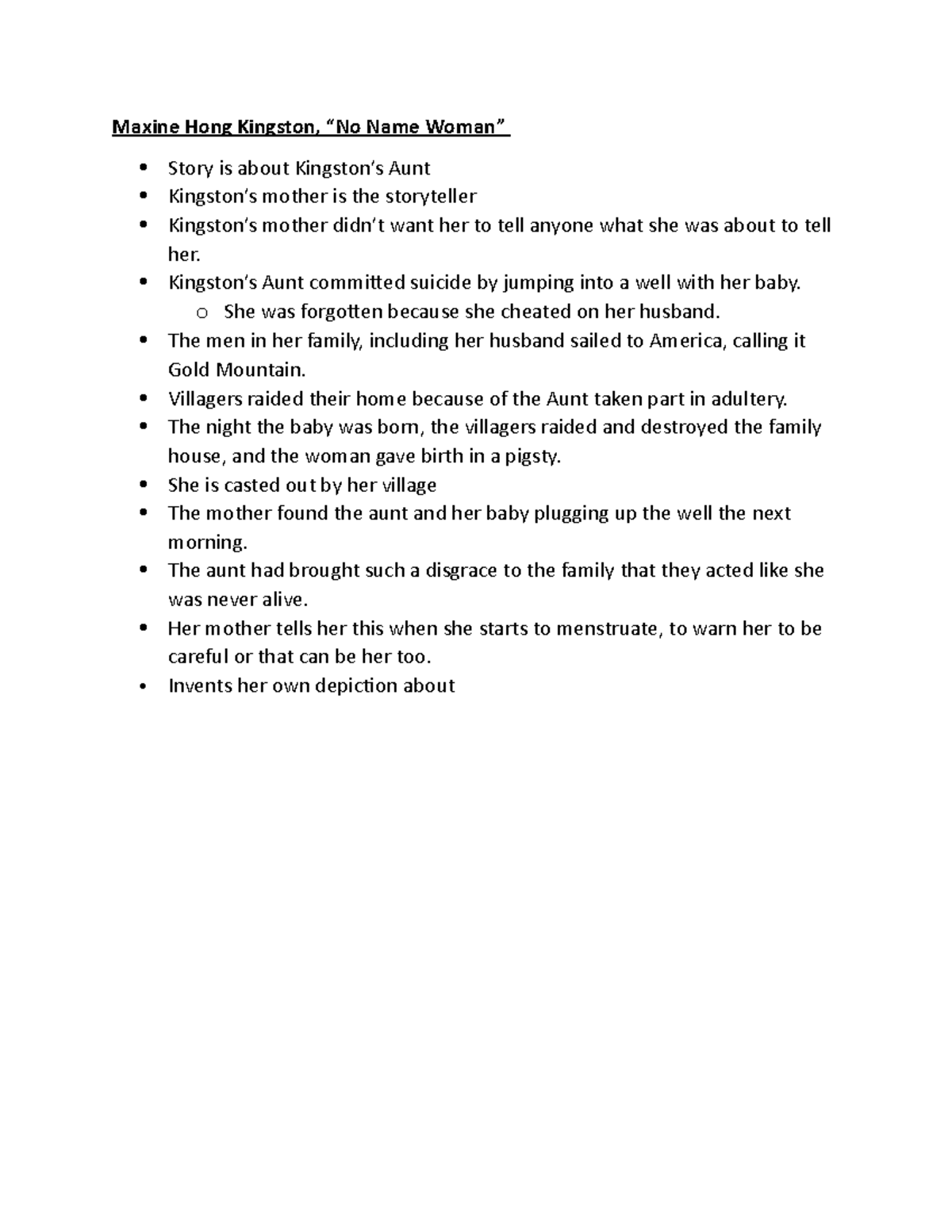 Maxine Hong Kingston - Summary The Woman Warrior - Maxine Hong Kingston ...