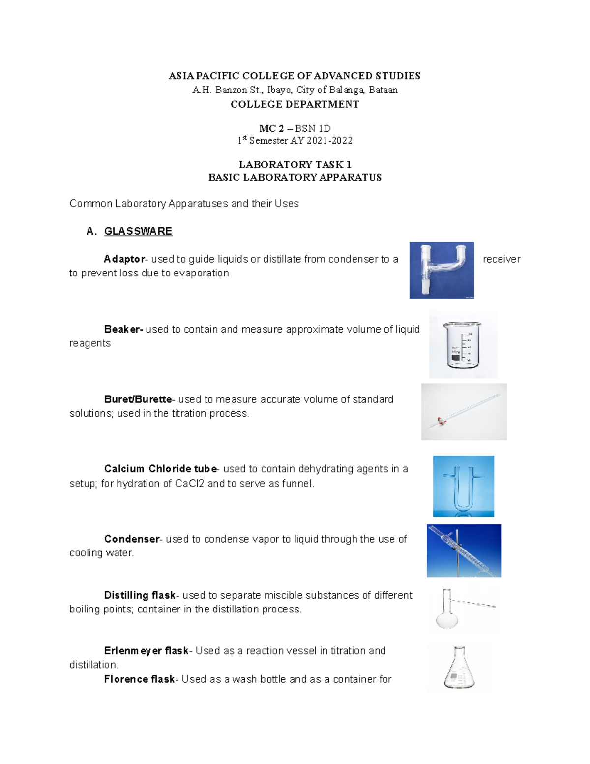 Laboratory Task #1 - tyu - ASIA PACIFIC COLLEGE OF ADVANCED STUDIES A ...
