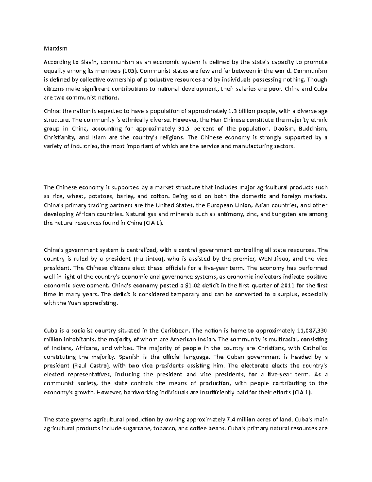 10 - english free writing essay - Marxism According to Slavin ...