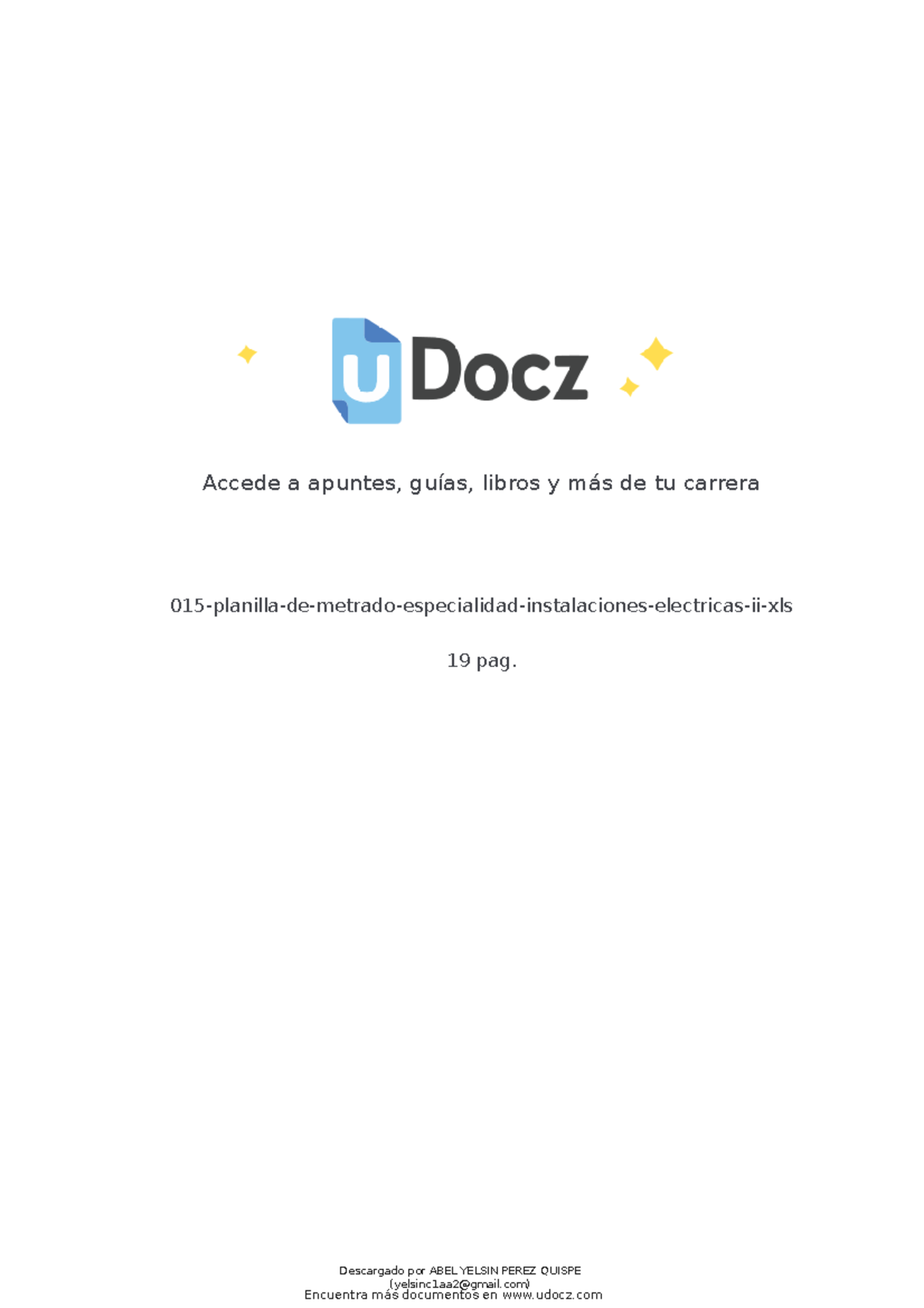 015 planilla de metrado especialidad instalaciones electricas ii xls 4767 downloable 1926937 ...