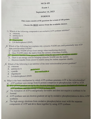 MCB 450 Exam 2 Study Guide - Lecture 7: DNA Structure and Replication ...
