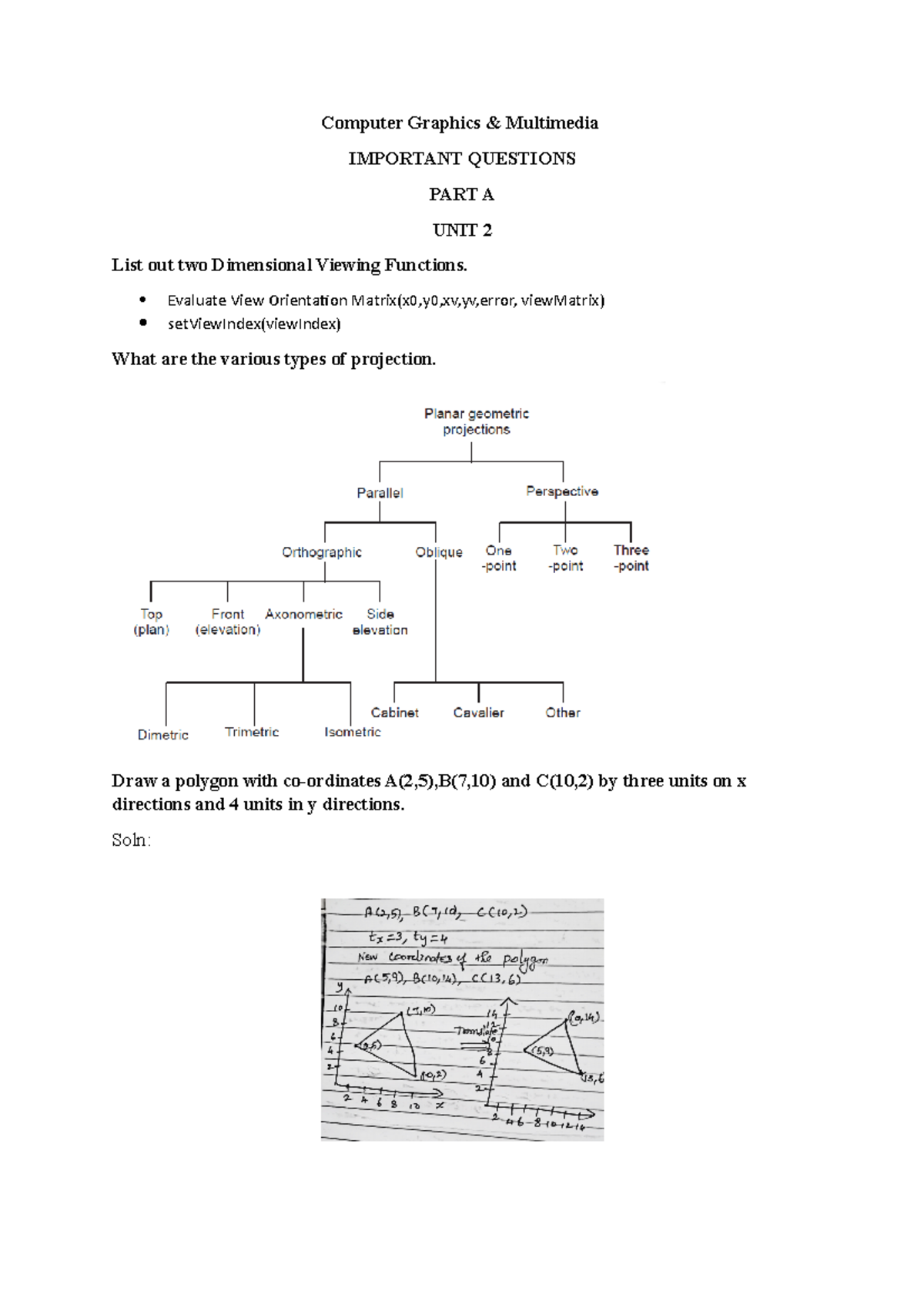 CGM Notes - computer graphics and multimedia - Computer Graphics ...