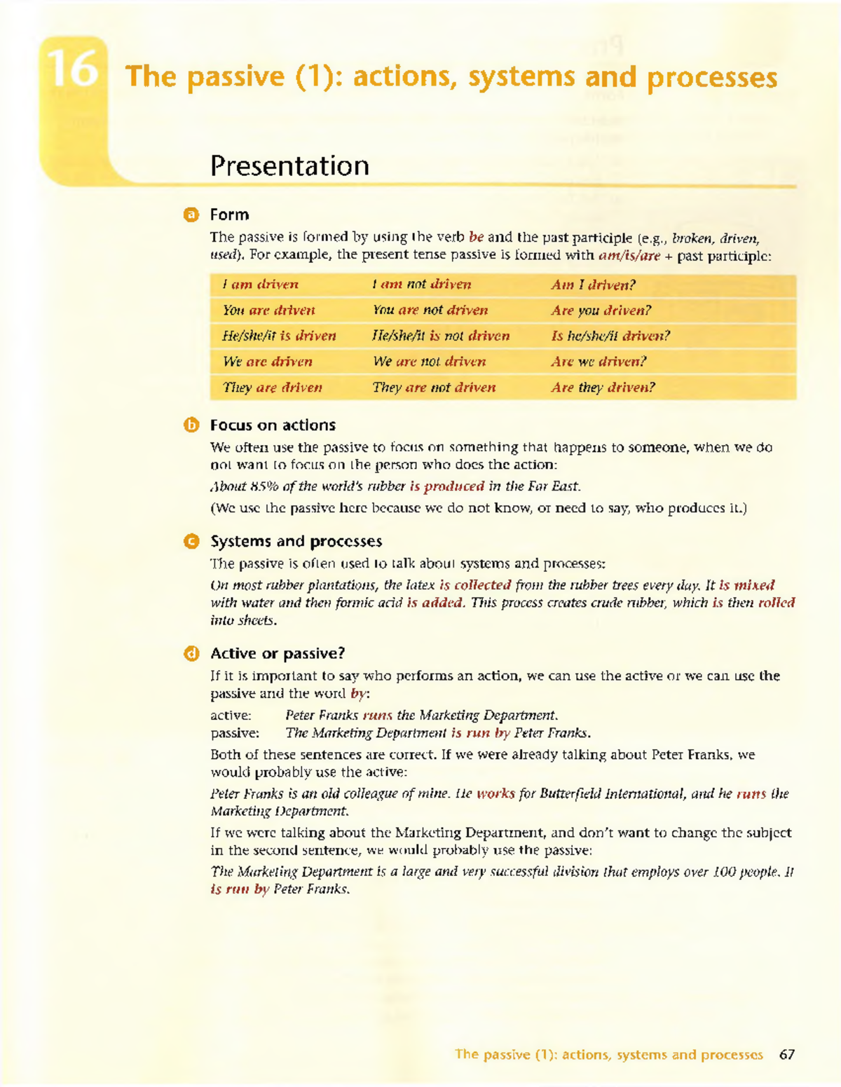 Week 3- passive voice-handout - The passive (1 ): actions, systems and ...