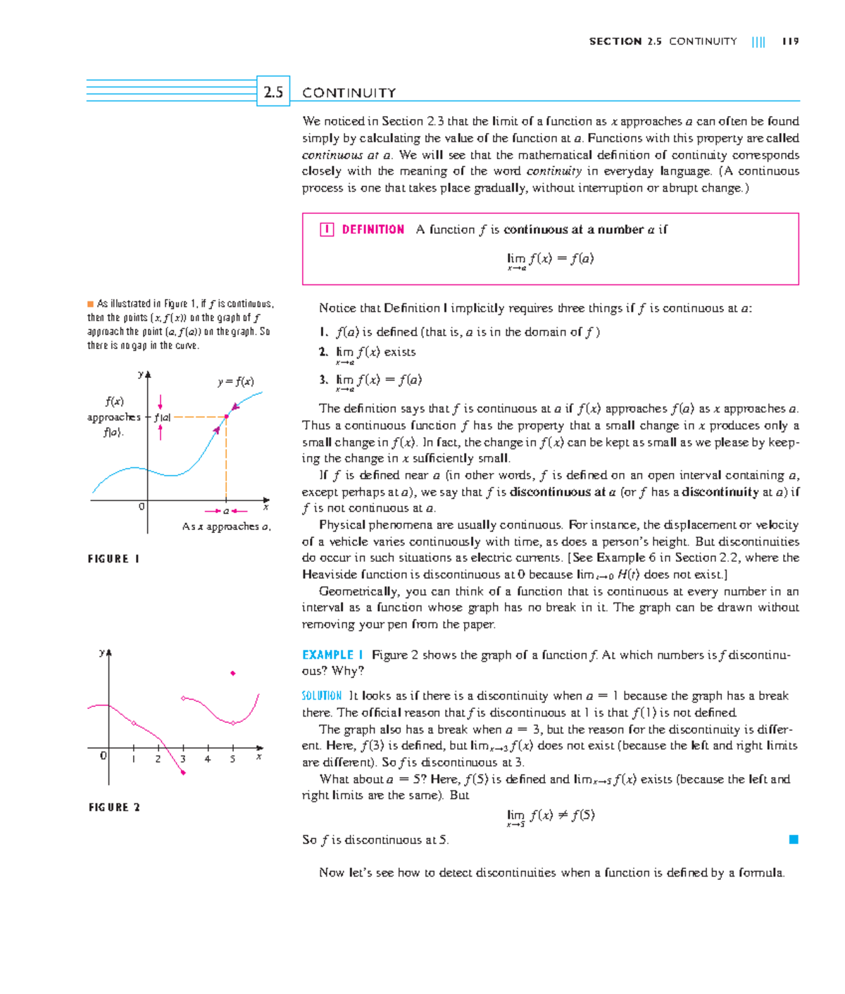 Math ch 2-5 - math work - SECTION 2 CONTINUITY | | | | 119 CONTINUITY ...