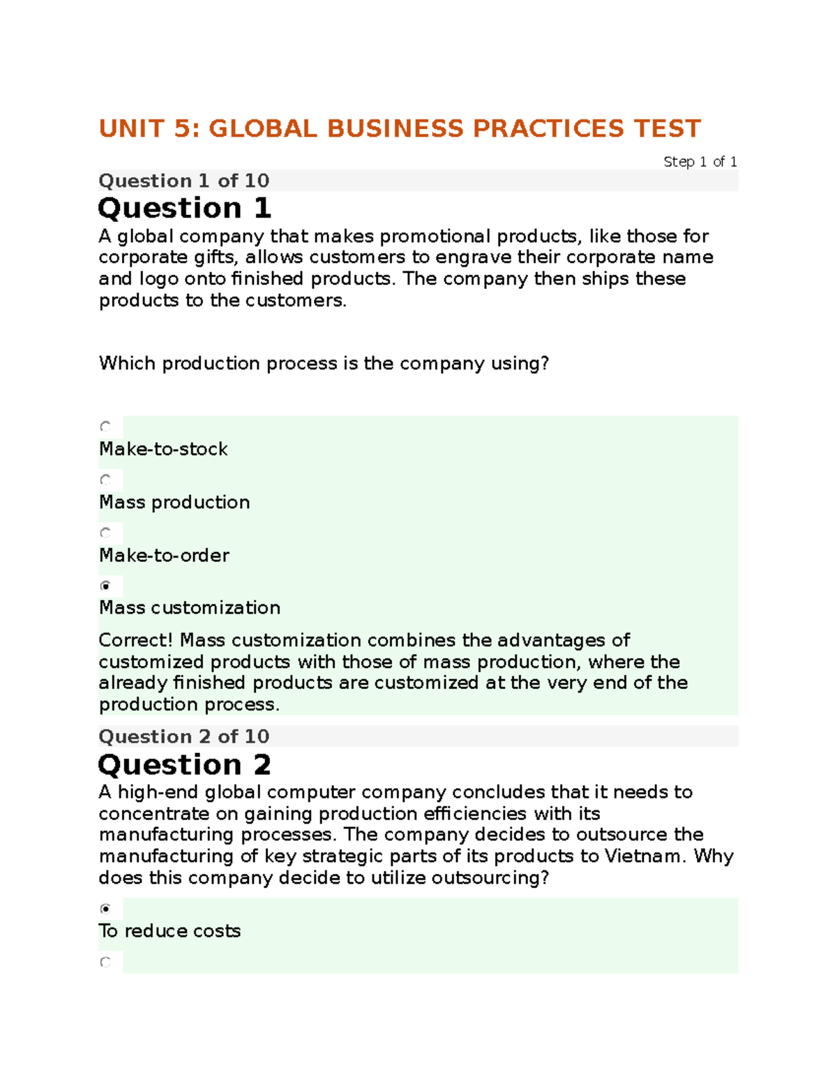 D080 UNIT 5 Test - Course Materials Test- Great for Study - UNIT 5 ...