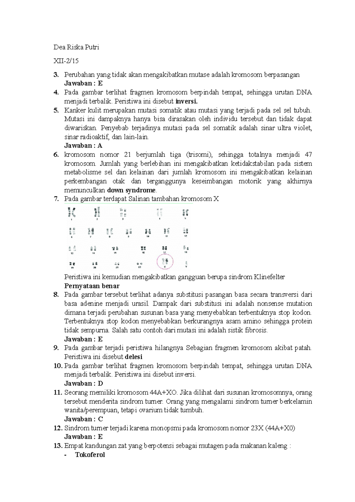XII2 Dea Riska Putri Latihan Soal KD 3.7 - Copy - Copy - Dea Riska Putri XII-2/ 3. Perubahan ...