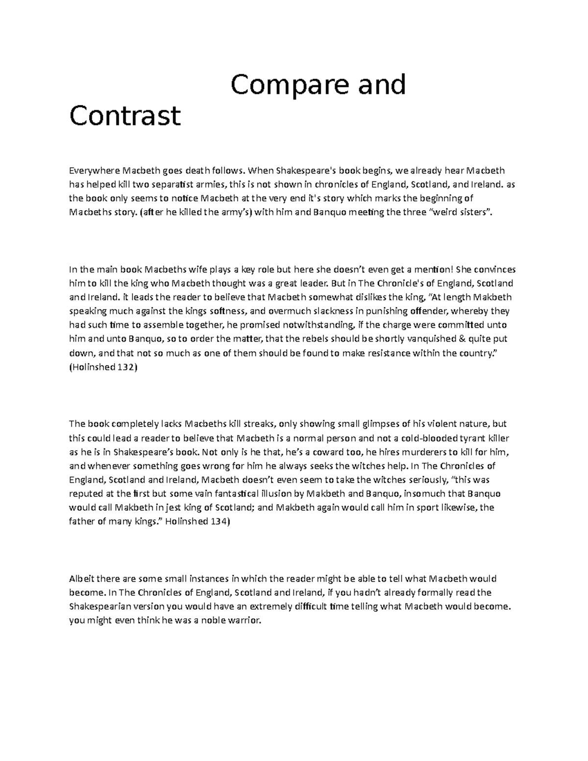 Eng. 10 4.14 Compare Contrast Essay - Compare and Contrast Everywhere ...