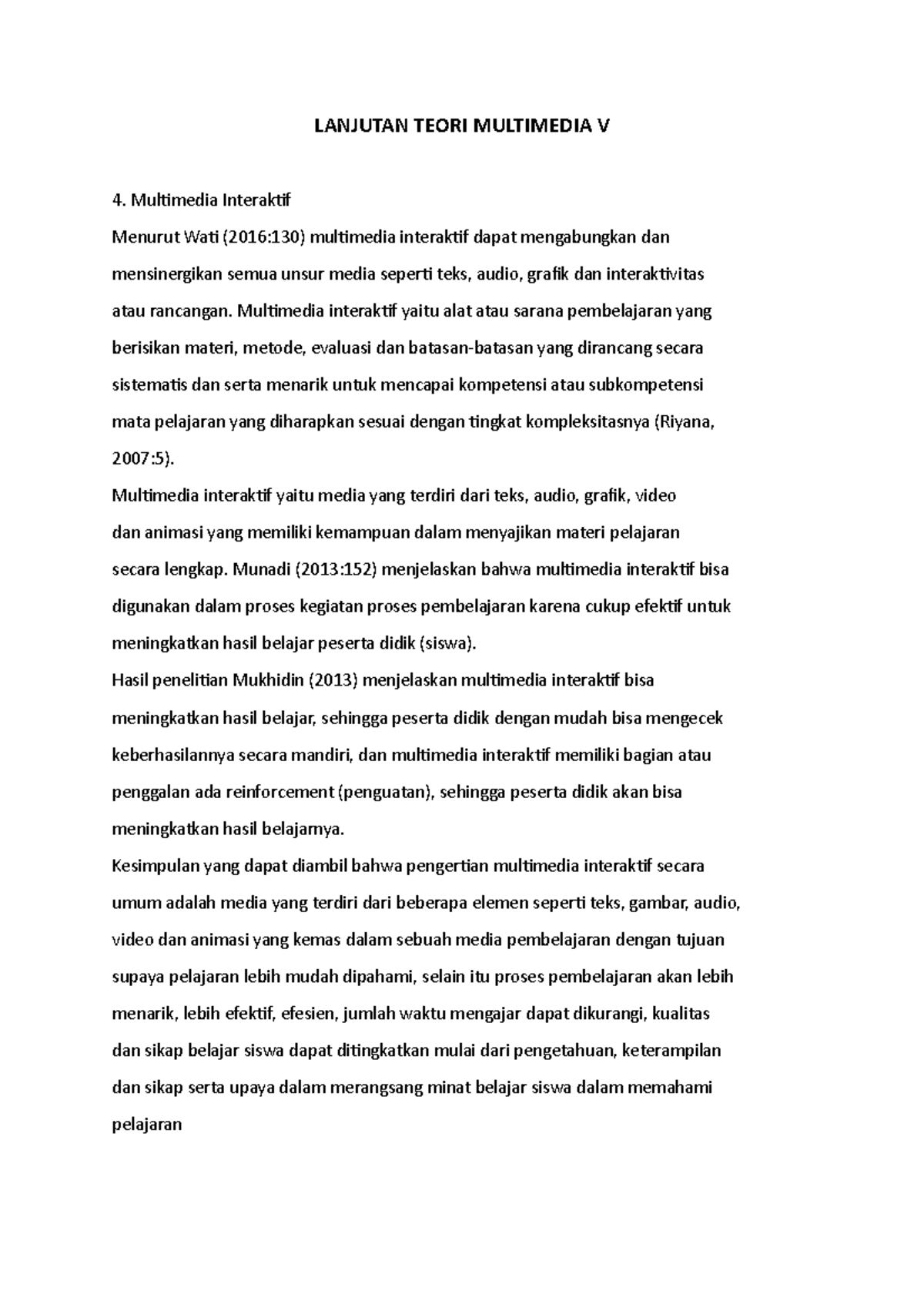 Lanjutan Teori Multimedia 5 - LANJUTAN TEORI MULTIMEDIA V Multimedia ...