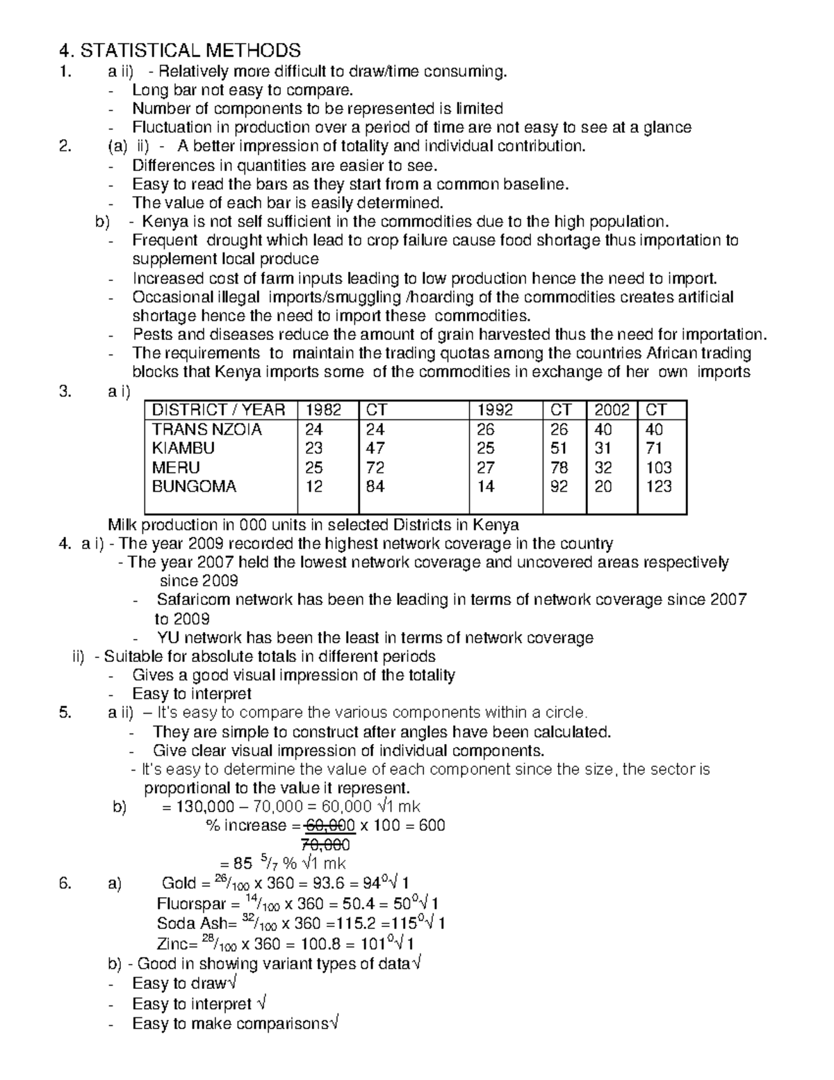 Statistical- Methods-ANS - 4. STATISTICAL METHODS a ii) - Relatively ...