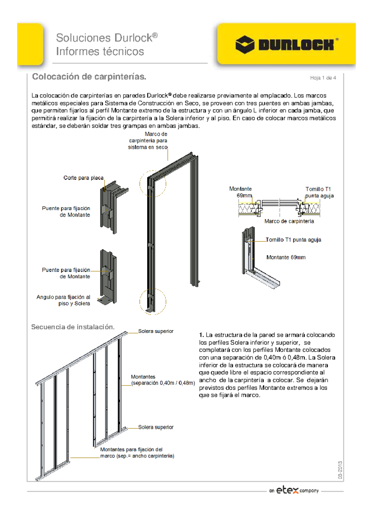 Ejemplos Muros Drywall Colocacion de Carpinterias en Puertas y Ventanas ...