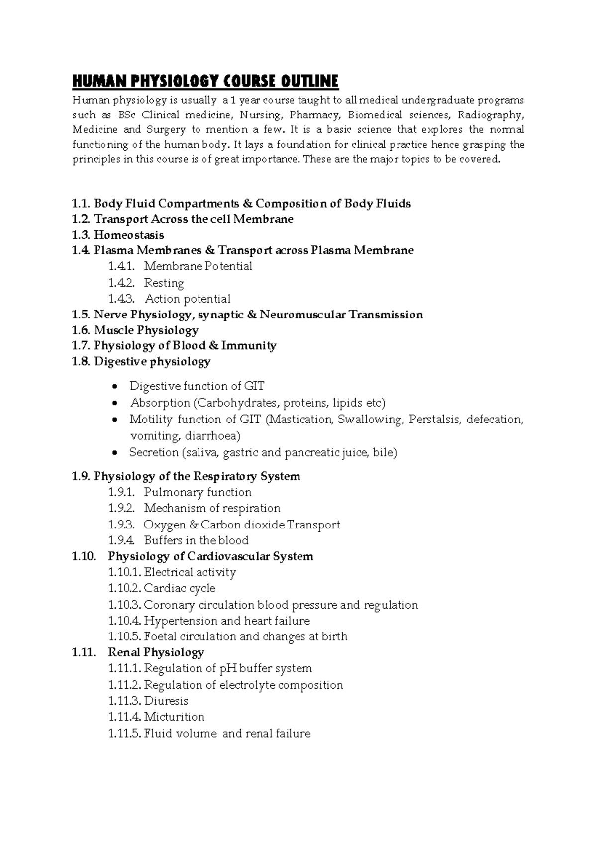 Perfect study materials for biomedical sciences - HUMAN PHYSIOLOGY ...