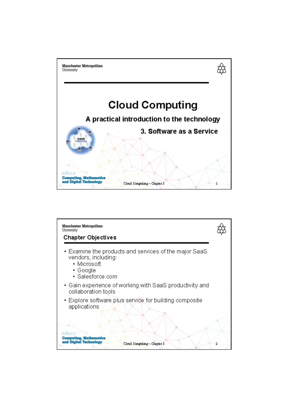 Cloud Computing 03 Software As A Service - Cloud Computing – Chapter 3 ...