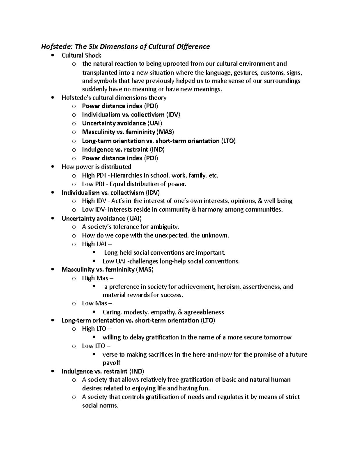 Hofstede- The Six Dimensions of Cultural Difference pt - Hofstede: The ...