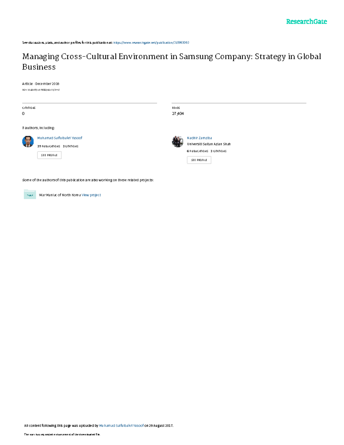 Managing Cross-Cultural Environment in Samsung Company Strategy in ...